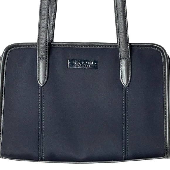 Coach | Bags | Vintage Coach East West Neoprene Leather Black Shoulder ...